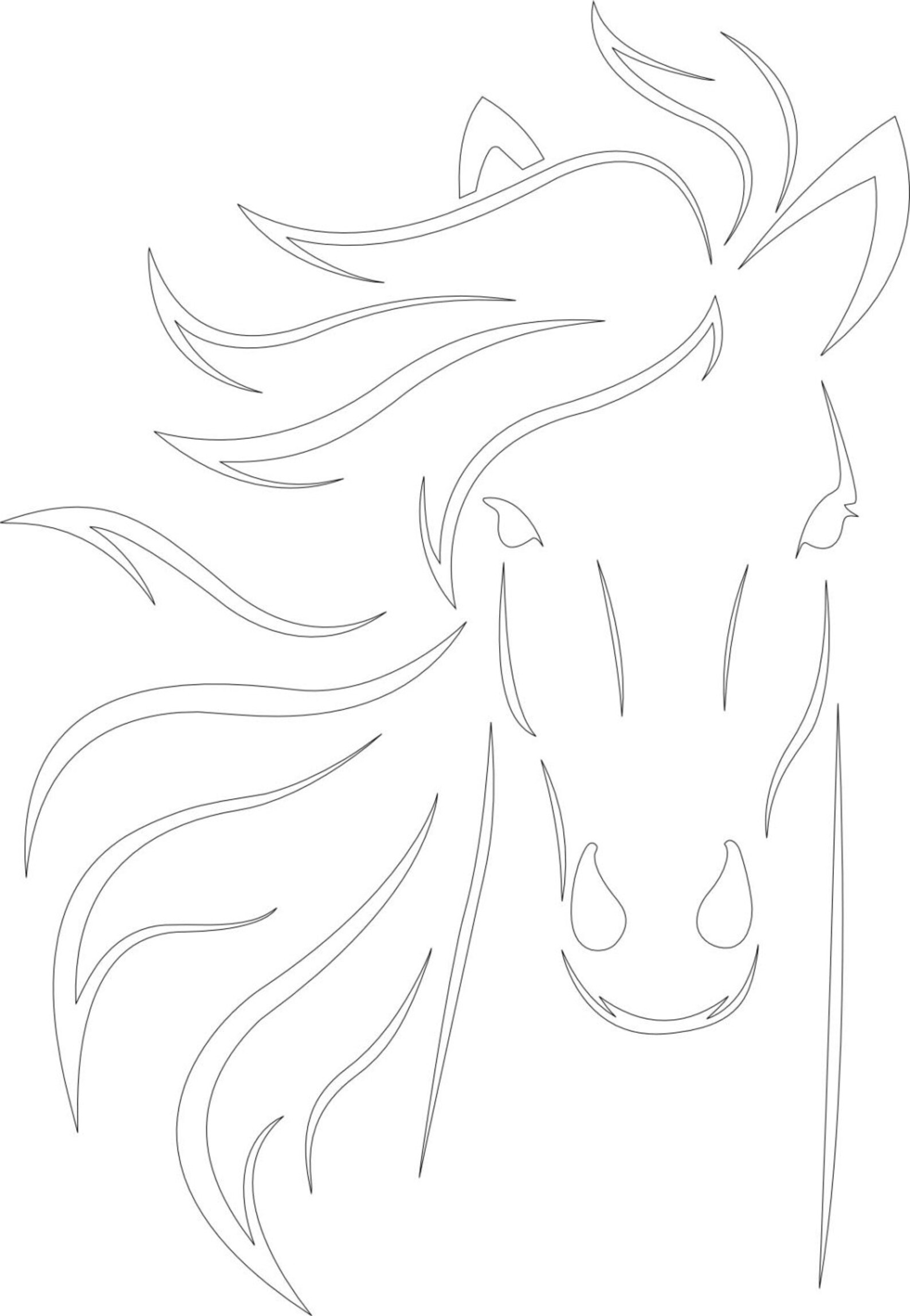 Cheval DXF et SVG fichier Découpe numerique, Clipart, vecteur, cricut ...