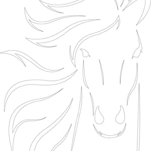 Cheval DXF et SVG fichier Découpe numerique, Clipart, vecteur, cricut ...