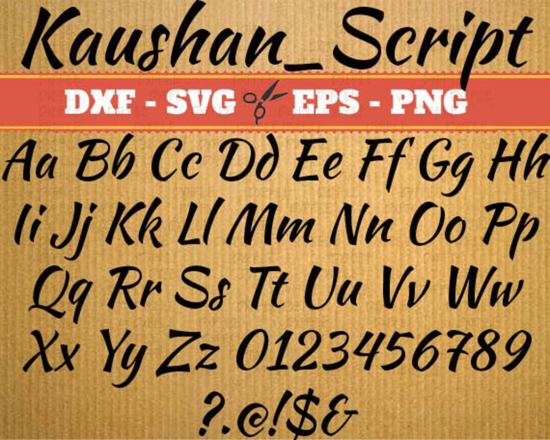 Buy Kaushan Script Monogram Svg Font Svg, Dxf, Eps, Png Digital Monogram, Calligraphy Script ...