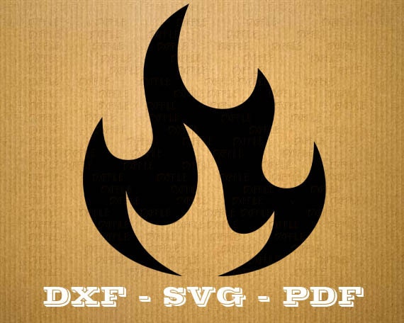 Format .dxf Tribal Flame Fire - CNC Cutting File - Vector Vinyl - DXF ...