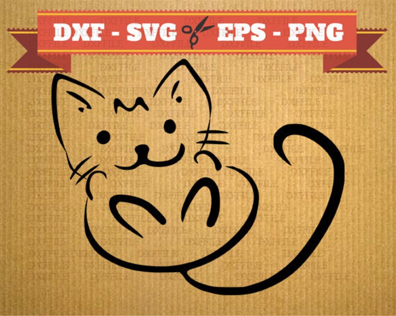 Kitten Datei DXF Silhouette Katze Svg, Png, Dxf Cricut Clipart, Vektor ...