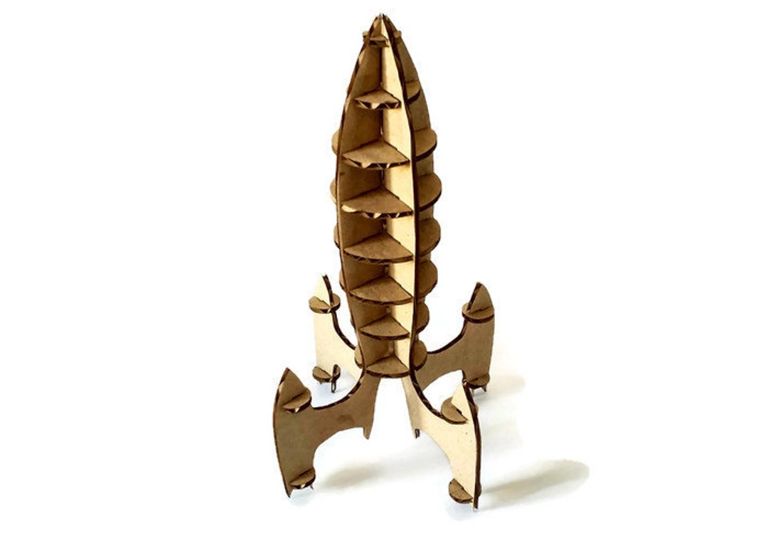 Plan of Cutting Rocket With Scroll Saw, Cutter, Laser Cutting or CNC ...