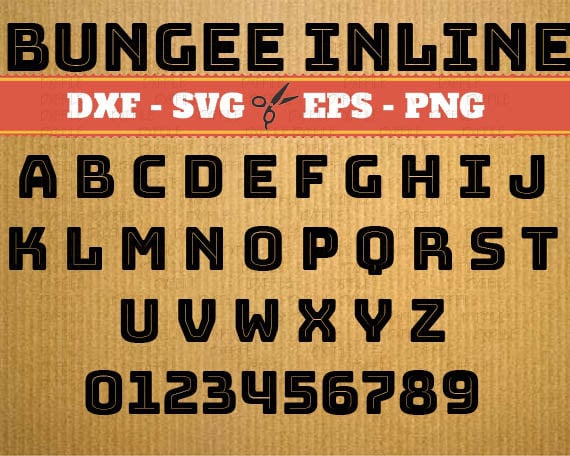 Bungee Inline Script Monogram Svg Font Svg Dxf Eps Png | Etsy