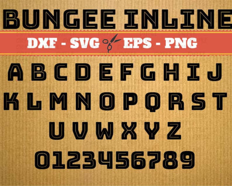 Bungee Inline Script Monogram Svg Font; Svg, Dxf, Eps, Png; Digital ...