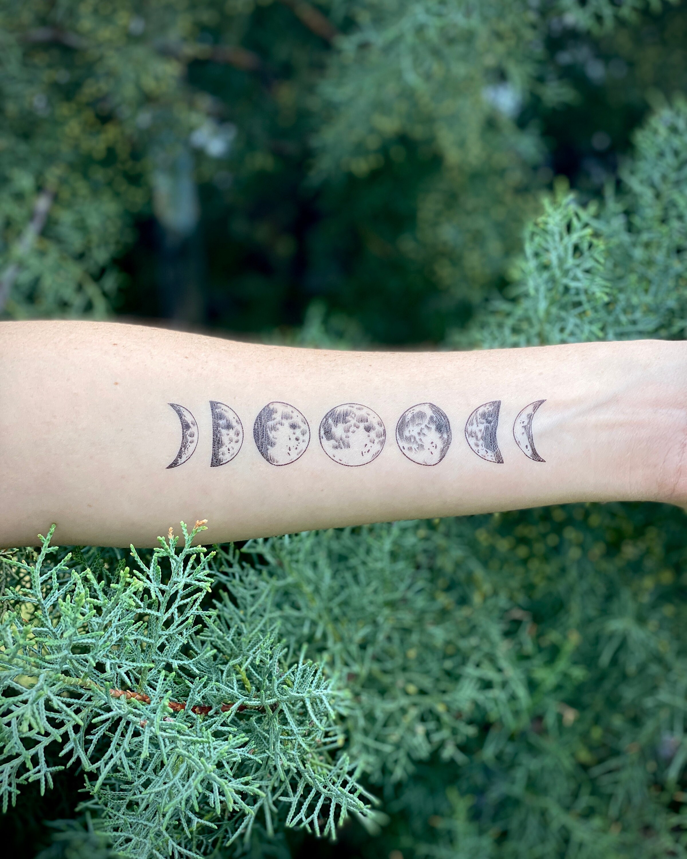 Moon Magic Temporary Tattoo Sheet: Moon Phases, Moth, Mushrooms ...