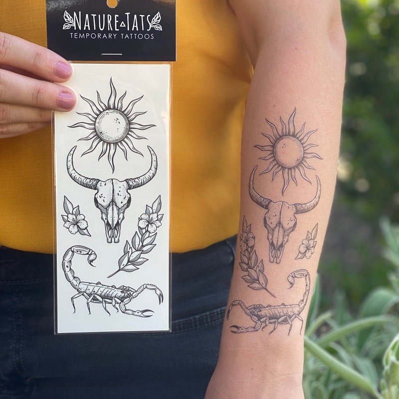 Temporary Tattoos Cow - Etsy
