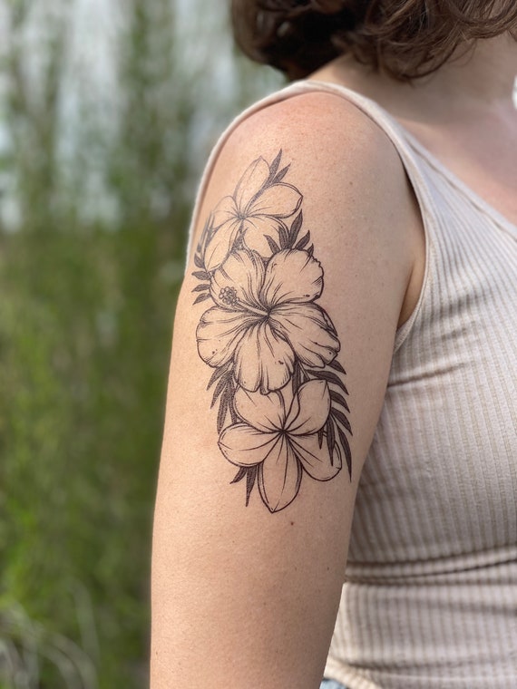 Small Tropical Flower Tattoos