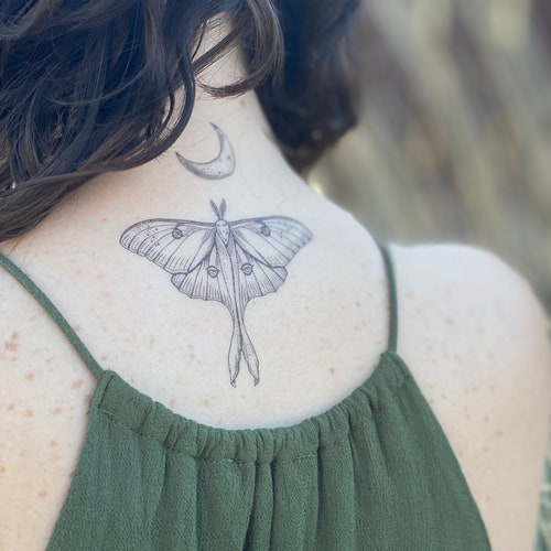 Polyphemus Moth Temporary Tattoo Lifecycle Design Nature - Etsy Australia