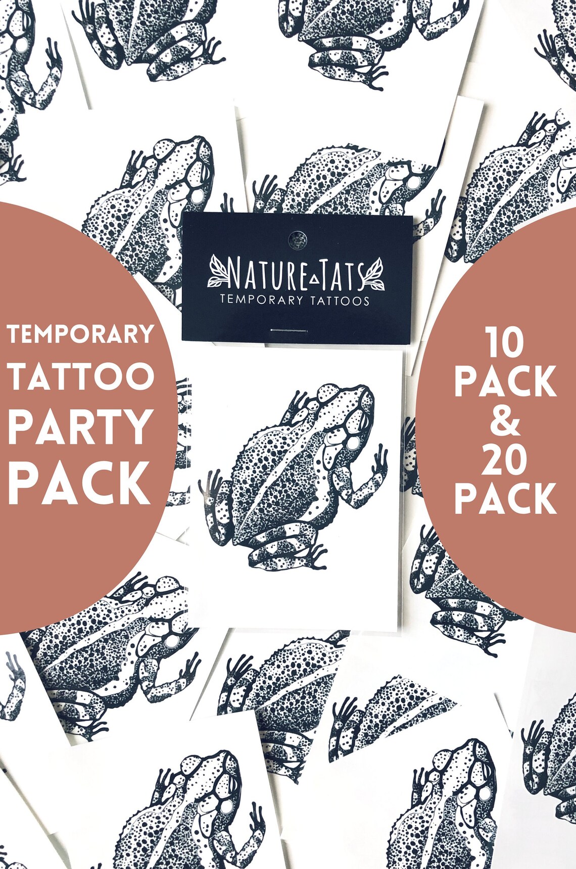 Toad Tat Party Pack 10 and 20 Pack Temporary Tattoos Party & - Etsy