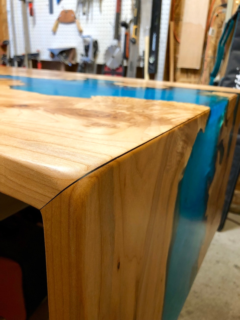 Custom Epoxy Resin River Waterfall Table - Etsy Canada