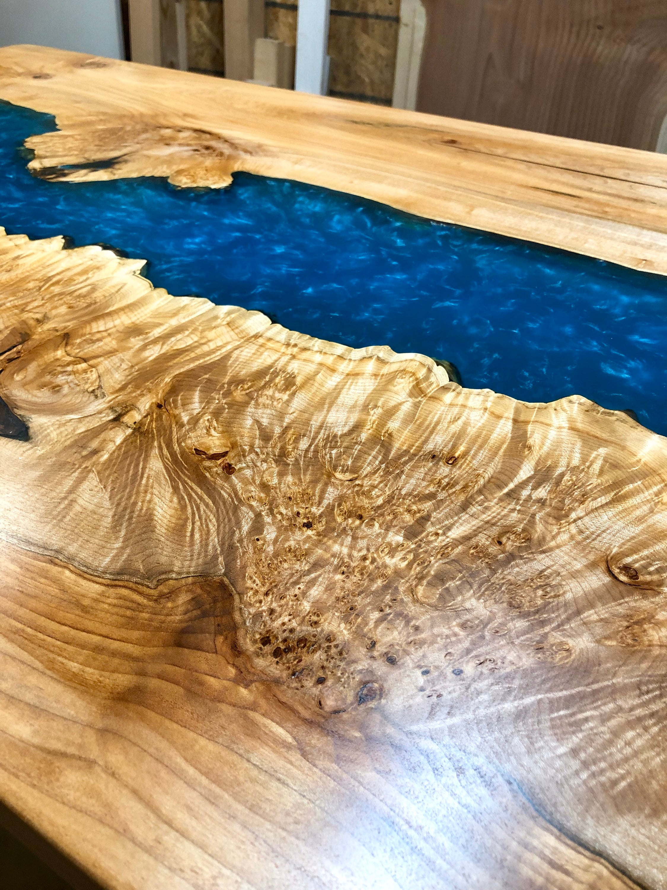 Custom Epoxy Resin River Waterfall Table - Etsy