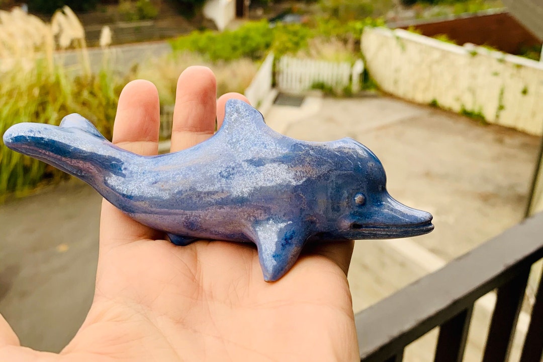 Dolphin Ceramic Smoking Pipe, Hand Made and Hand Painted, Italian Glaze ...