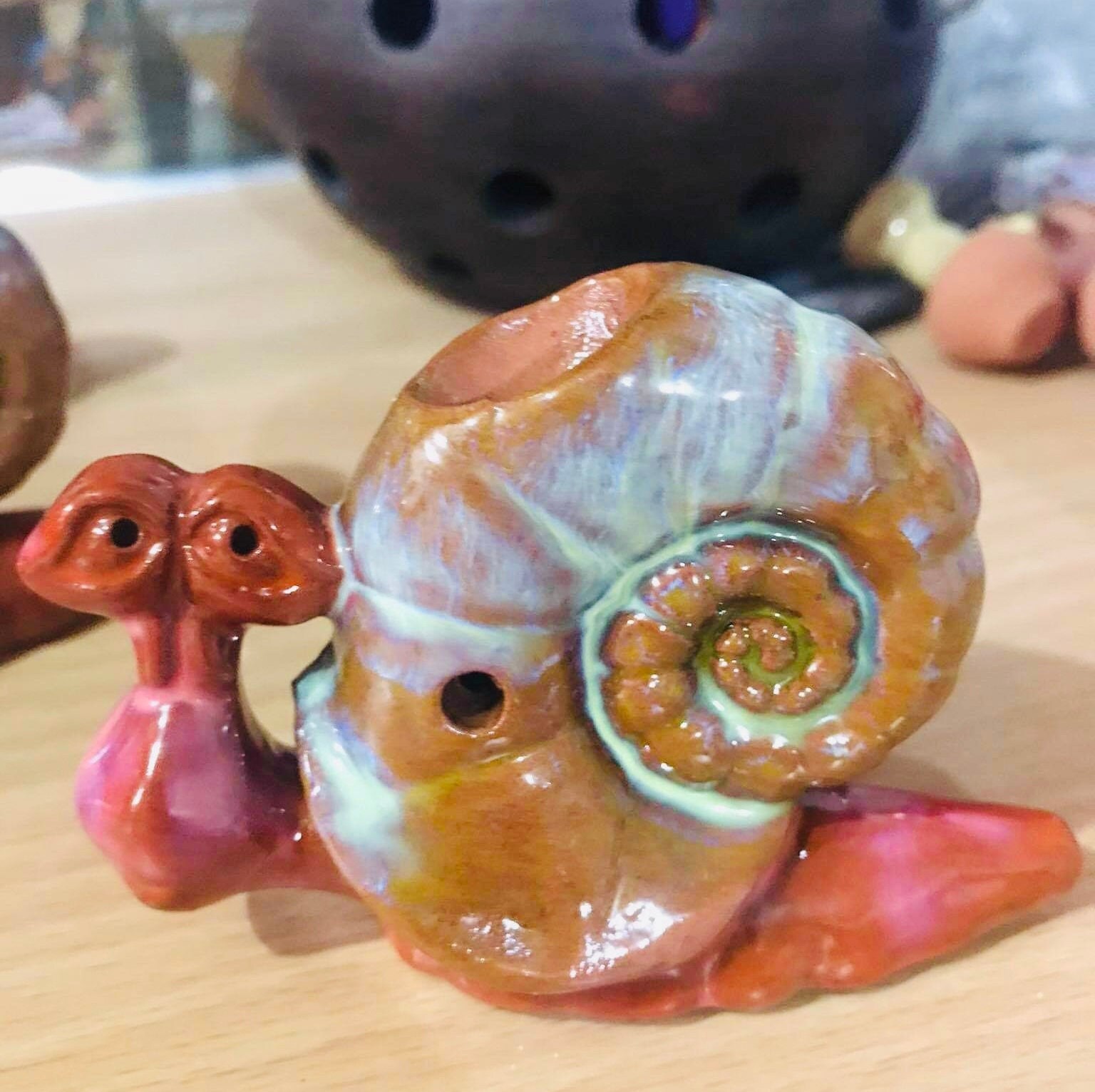 Snail Ceramic Smoking Pipe - Etsy