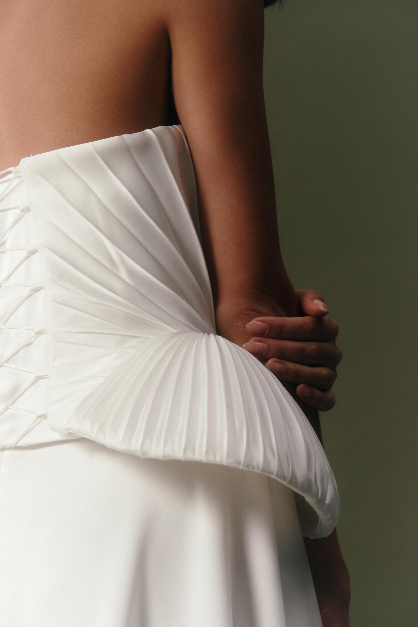 Basque Waist Bridal Corset Strapless Satin Wedding Corset Unique Hand ...