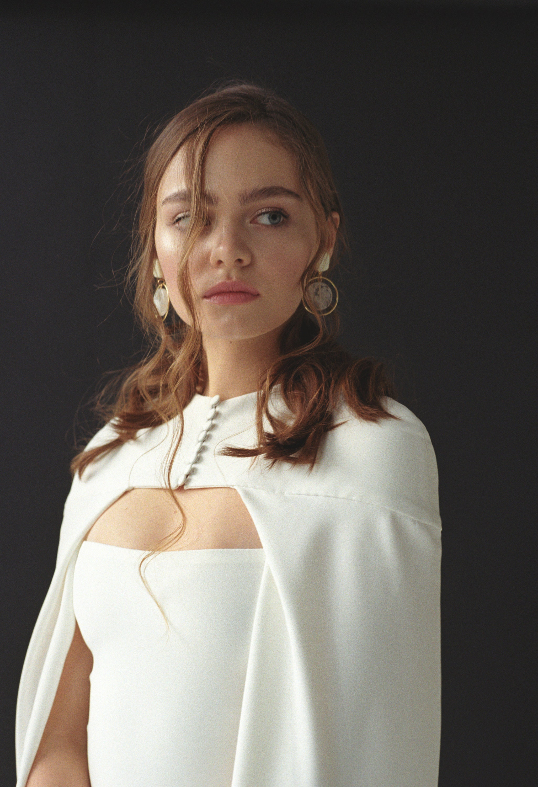 Bridal Cape Long Crepe Cape Minimalist Modern Bridal Cape Warm - Etsy ...