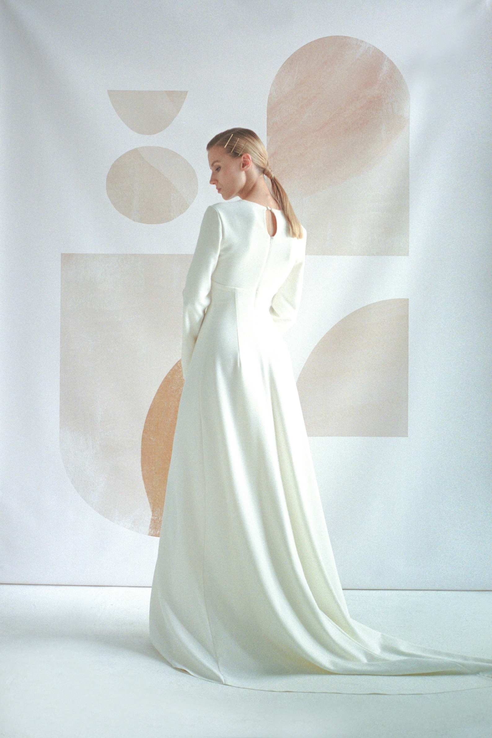 Boho Flared Sleeve Wedding Dress Button Front Bridal Gown Deep - Etsy ...
