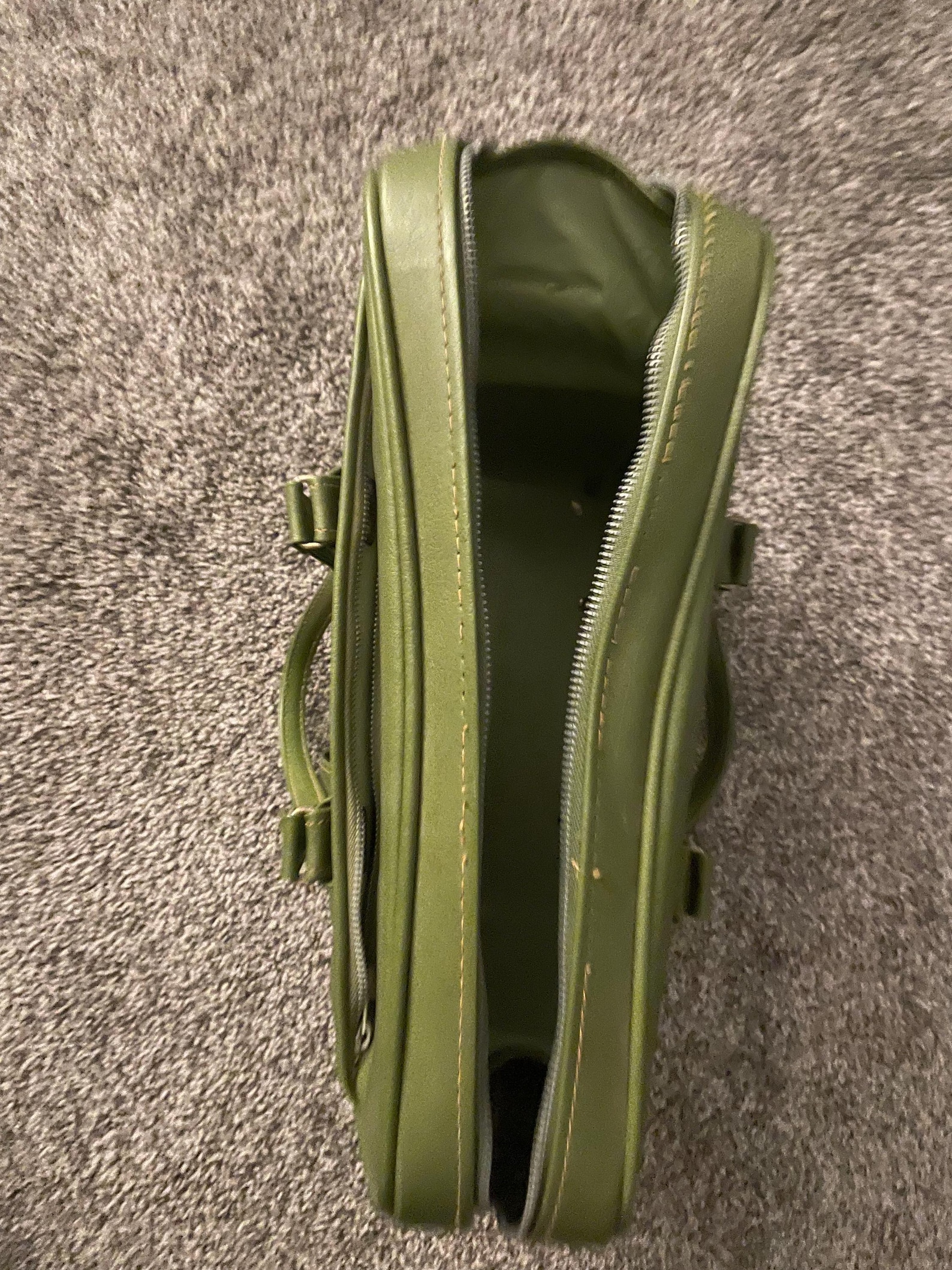Samsonite Olive Green Leather Carry on Suitcase Bag - Etsy