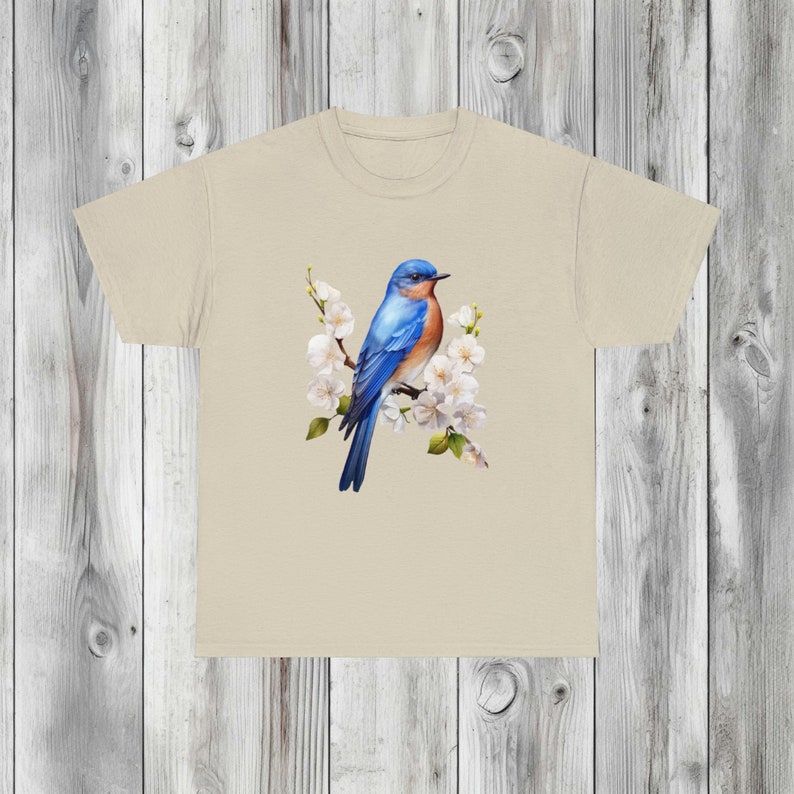 Eastern Bluebird Shirt, Blue Bird T-shirt, Eastern Blue Bird Cotton Tee ...