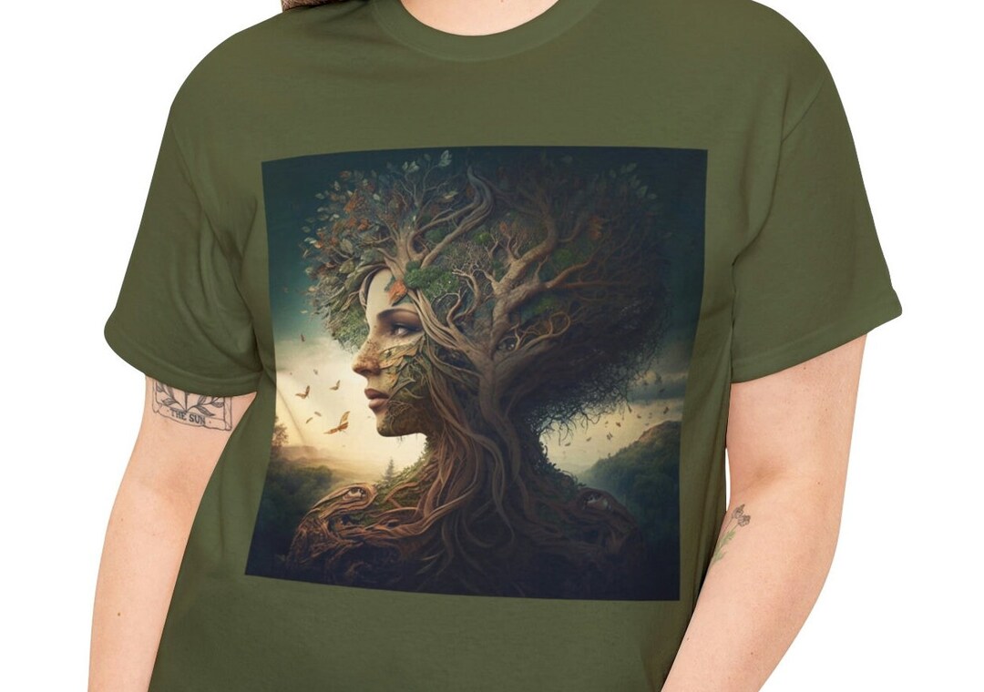 Tree of Life T-shirt Tree of Life Graphic Tee Pagan Cotton - Etsy