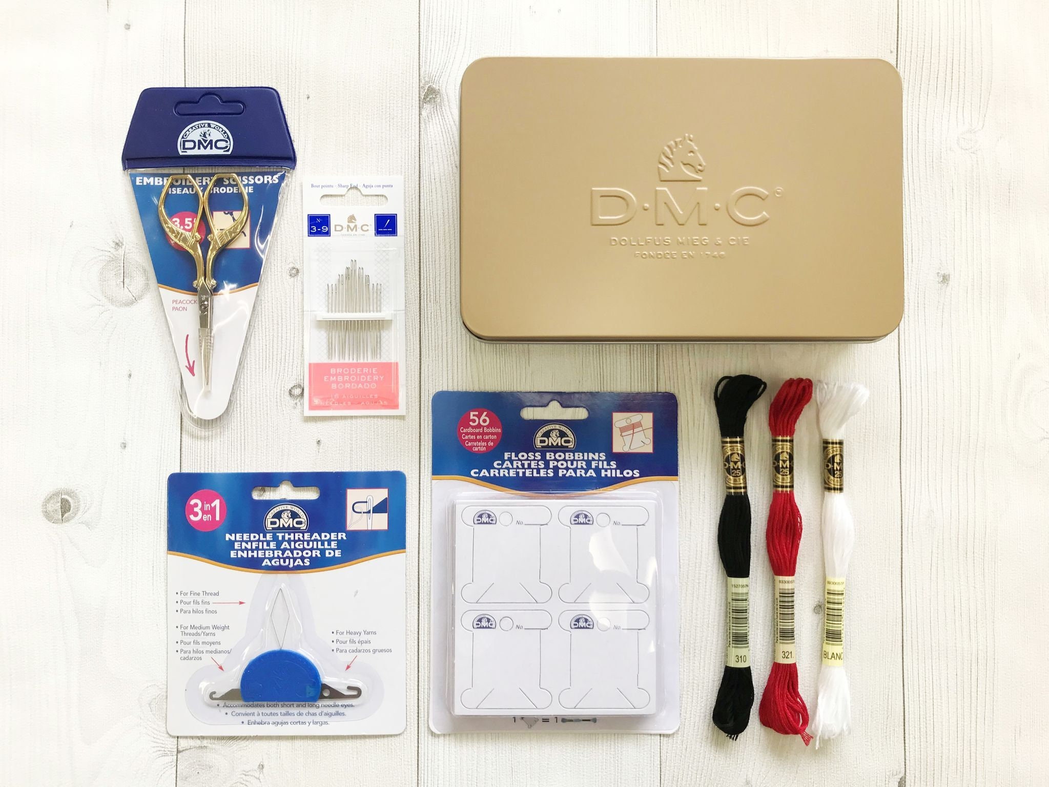 DMC embroidery starter kit | Etsy