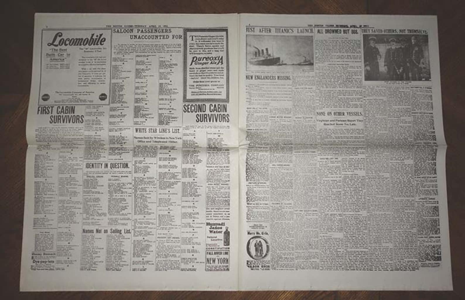 RMS Titanic Newspaper Reprint on Historic 1912 Ship Sinking - Etsy Canada