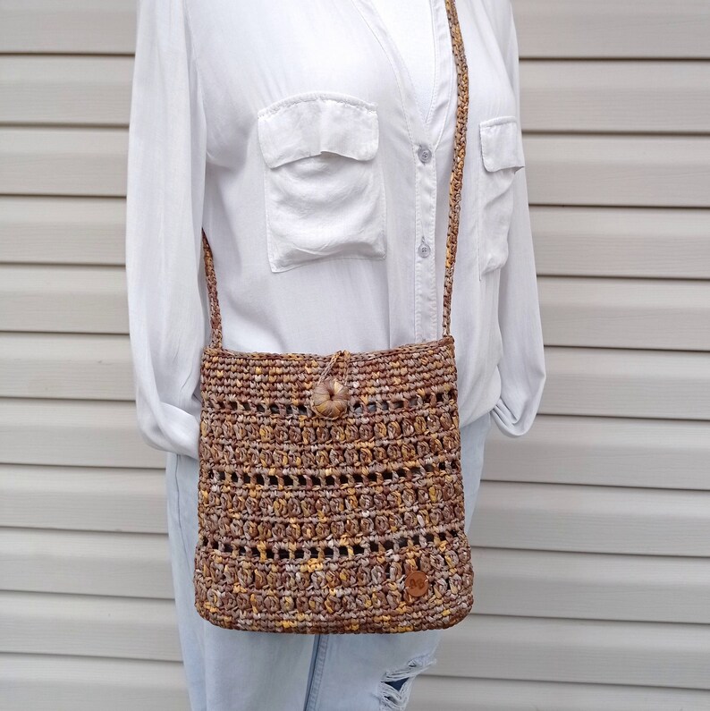 Small Raffia Shoulder Bag Straw Crossbody Purse Handmade - Etsy