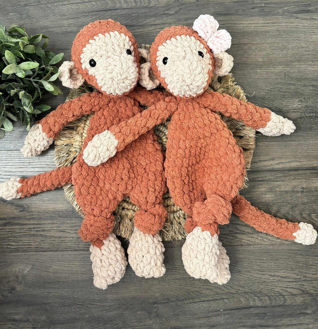 Monkey Snuggler Lovey - Etsy