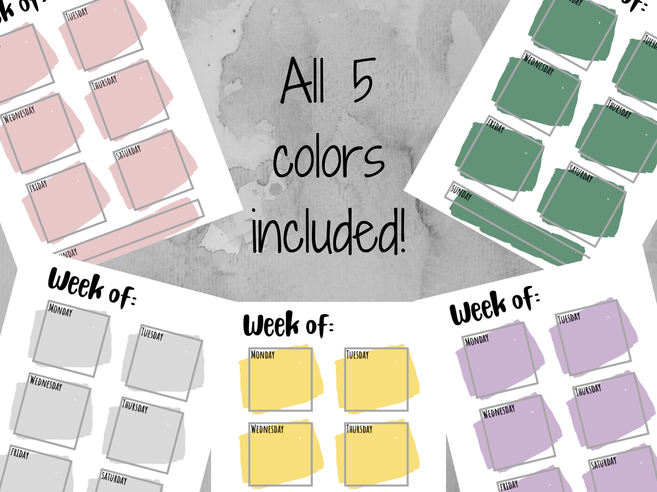 Weekly to Do List Lab to Do List DIGITAL Multiple Colors Included - Etsy