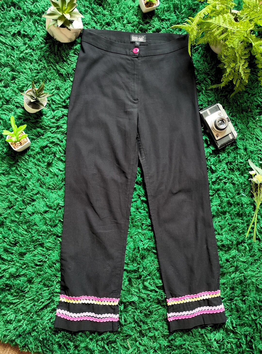 2000s Capri Pants Size Extra Small | Black Capri Pants | Vintage ...