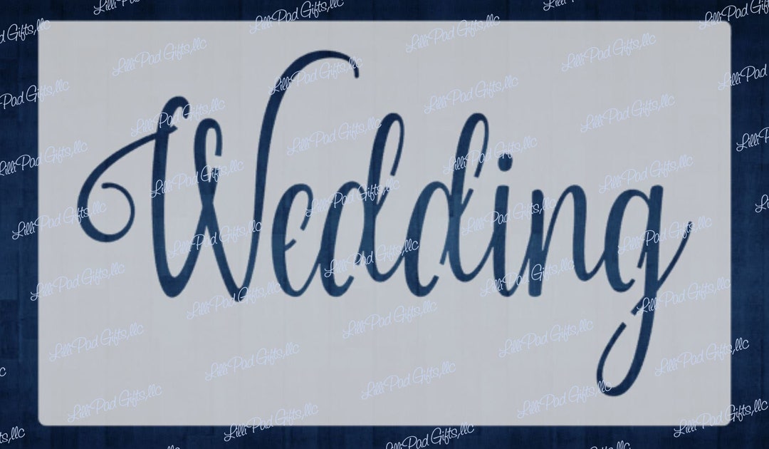 Wedding - 16x9- Re-usable Stencil, Wedding, Bride, Groom, Custom ...