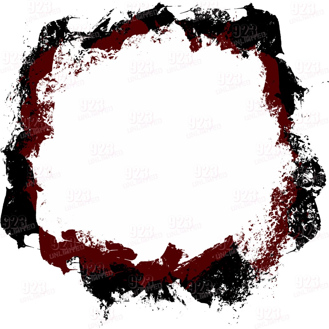 154-splatter Frame - Maroon-black-white-digital Papers, Instant ...