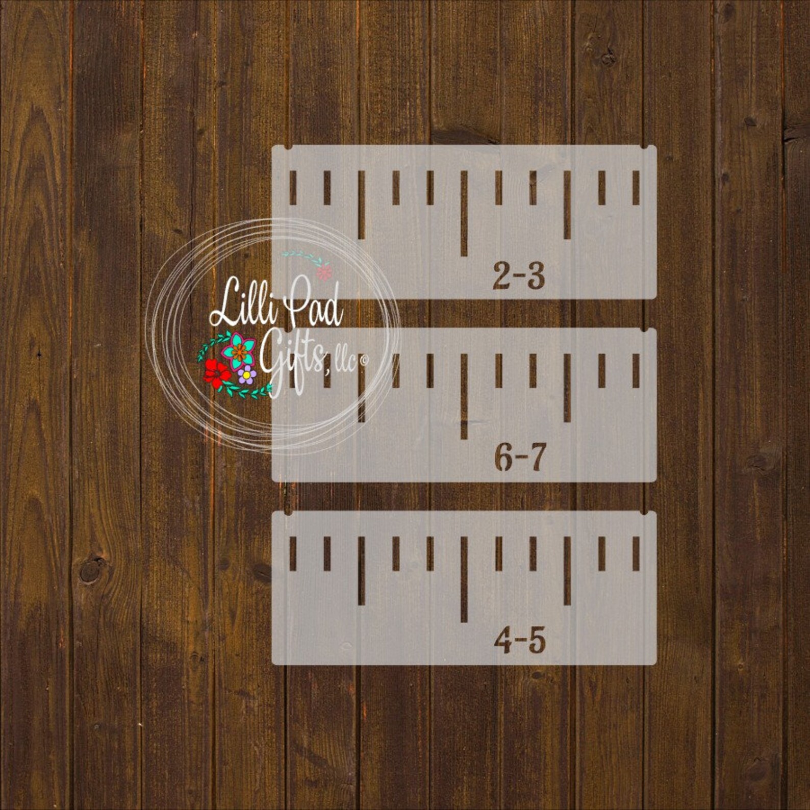 Growth Chart Stencils 1ft.8ft. EASY to LINE UP Re-usable - Etsy UK