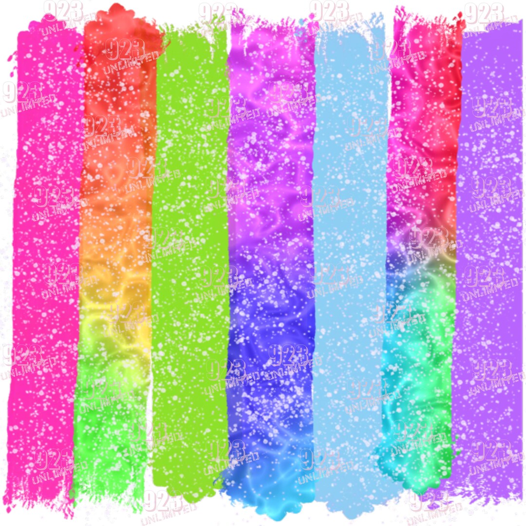 167 - Brushes-rainbow Fun-b - Sublimation Design -digital Paper ...