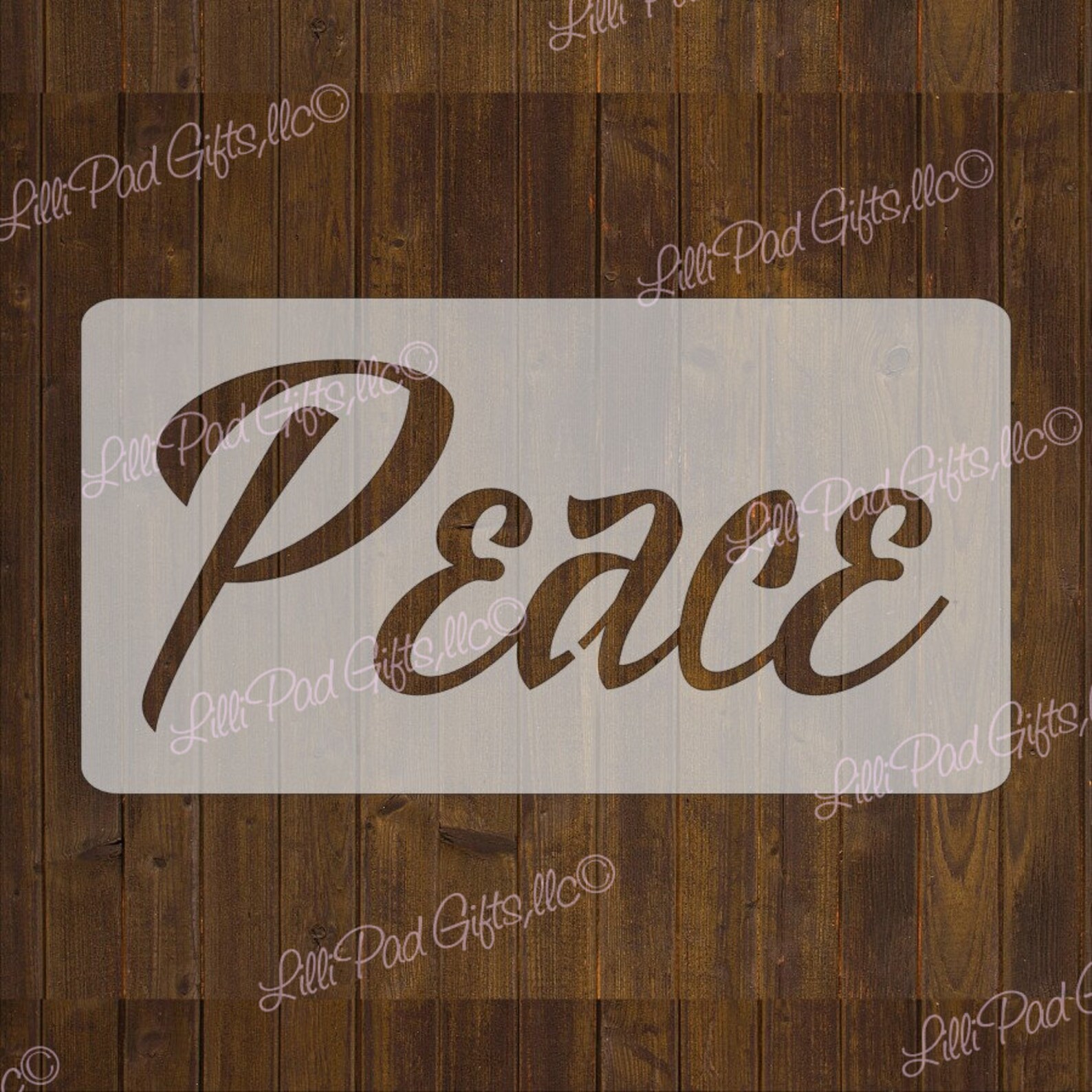 Peace-script 6.5x3 Re-usable Stencil DIY Stencil Peace - Etsy