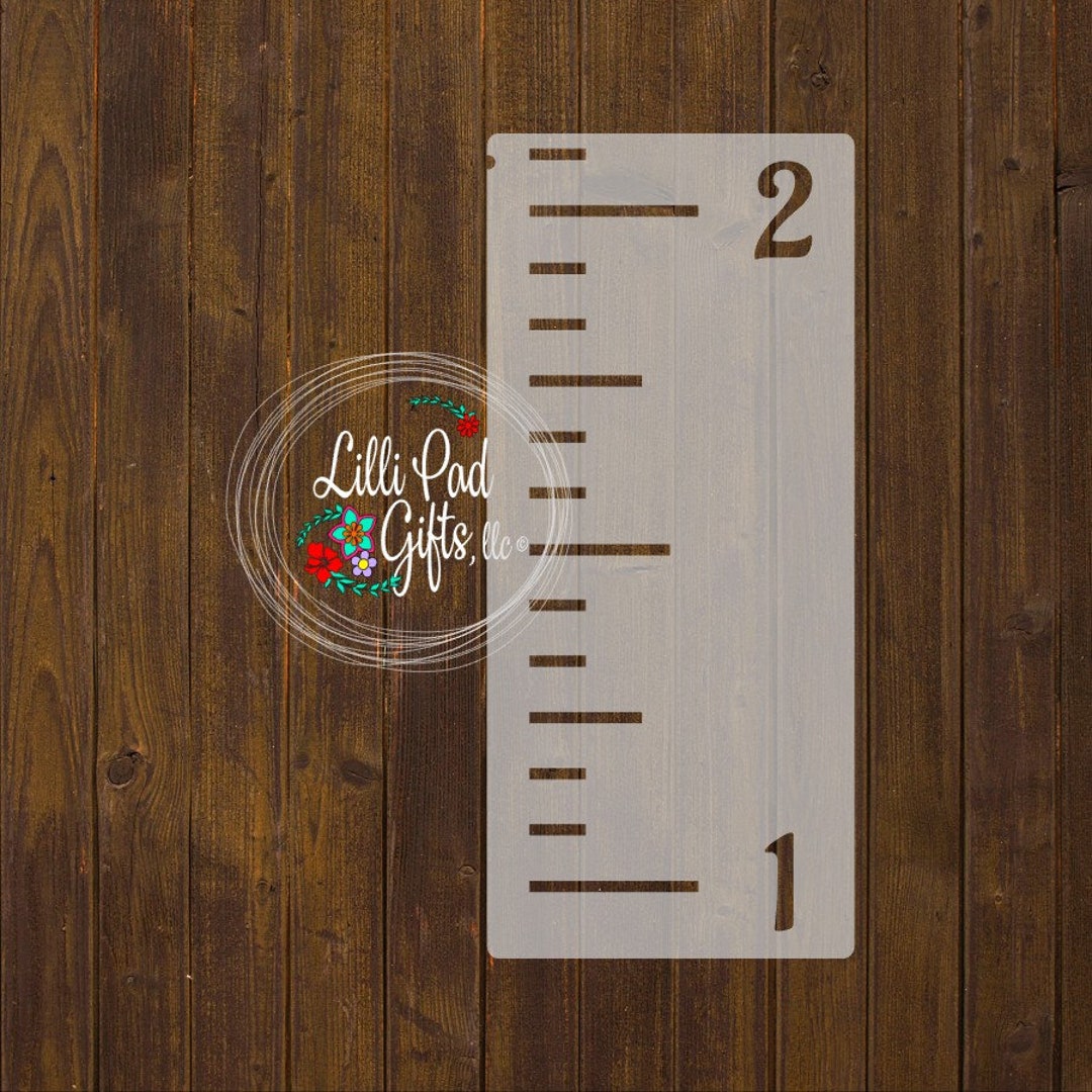 Growth Chart Stencils 1ft.-8ft.- EASY to LINE UP - Re-usable Stencil ...