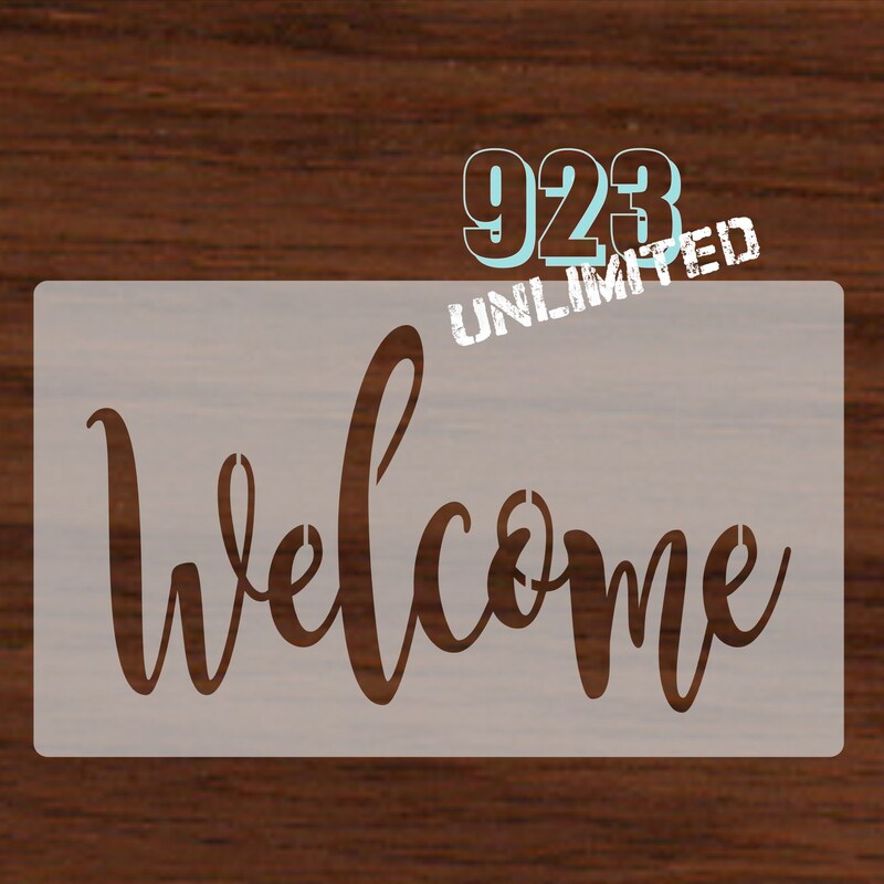 Welcome Stencil - Etsy