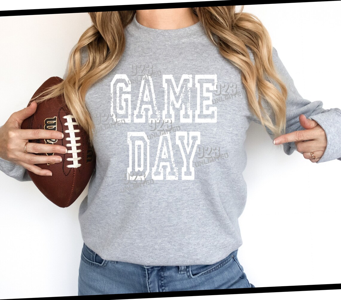 262 - GAME DAY - Black and White PNG Digital Papers, Instant Download ...