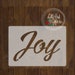 Joy-script 4.75x3 Re-usable Stencil, DIY Stencil, Joy, Diy, Christmas ...