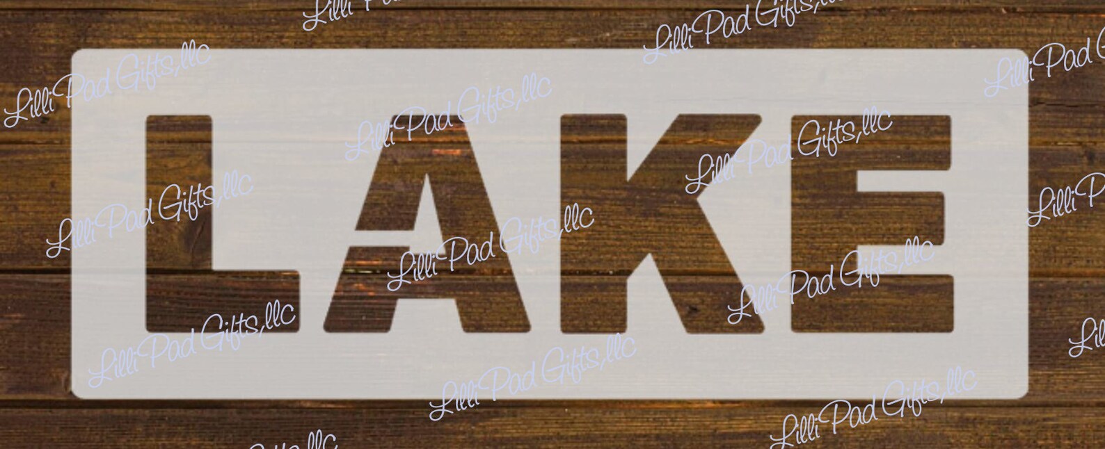 LAKE 11x3 Re-usable Stencil Lake Stencil Custom Lake - Etsy