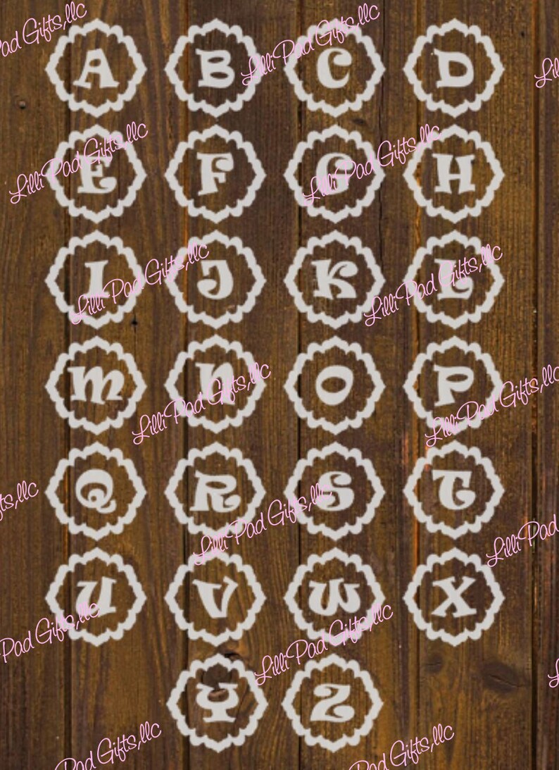 Avery Frame Letters for 1 Letter Stencil 6x6 Re-usable | Etsy