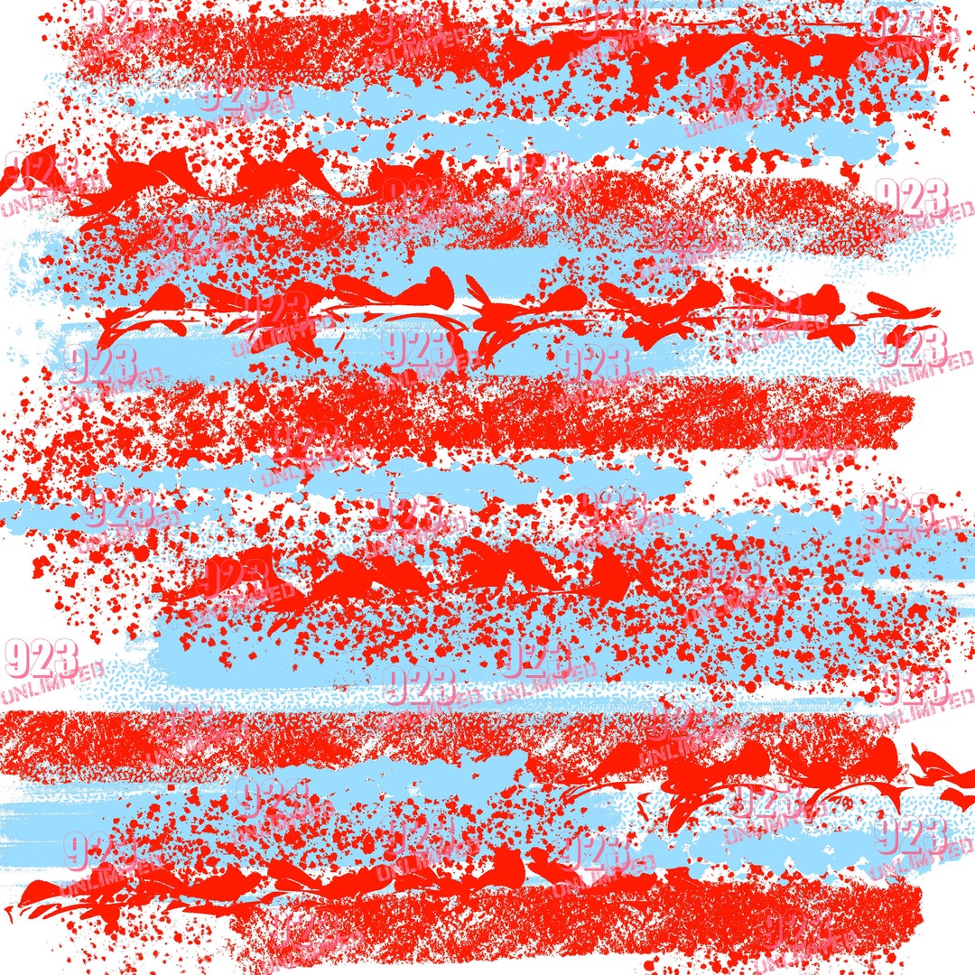 188 Brushes-columbia Blue & Red, Digital Papers, Instant Download ...