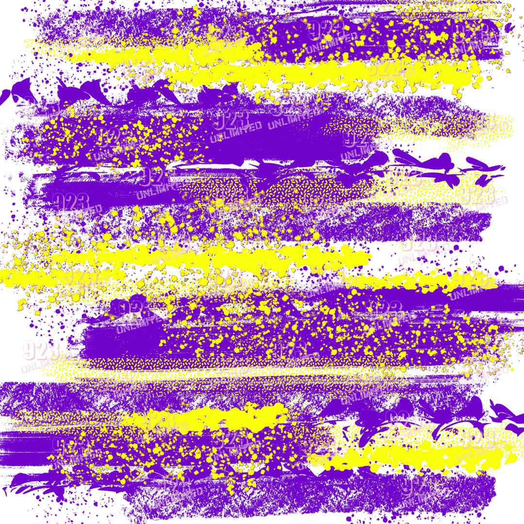 051-brushes- Purple & Bright Yellow -digital Papers, Instant Download ...