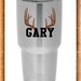 Deer Horns NAME Decal for Yeti Colsters Tumblers Coolers - Etsy