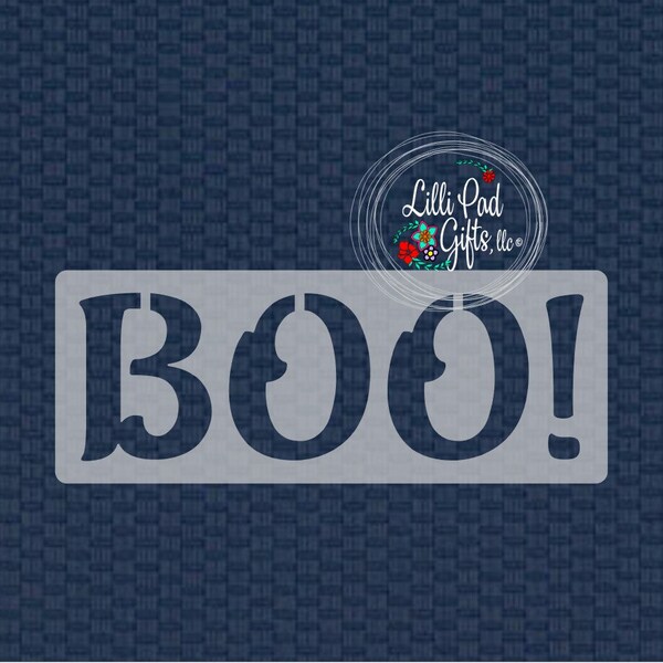 Boo Stencil - Etsy