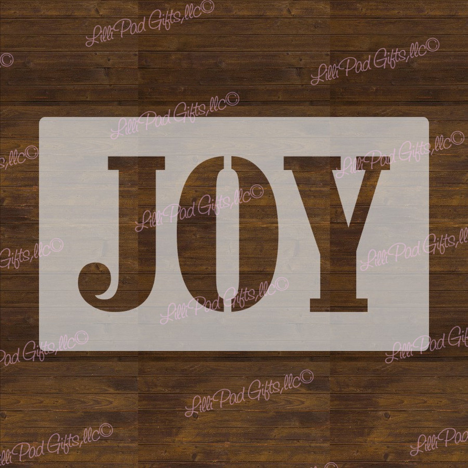 JOY Size 4x2 Re-usable Stencil Joy Stencil Christmas - Etsy