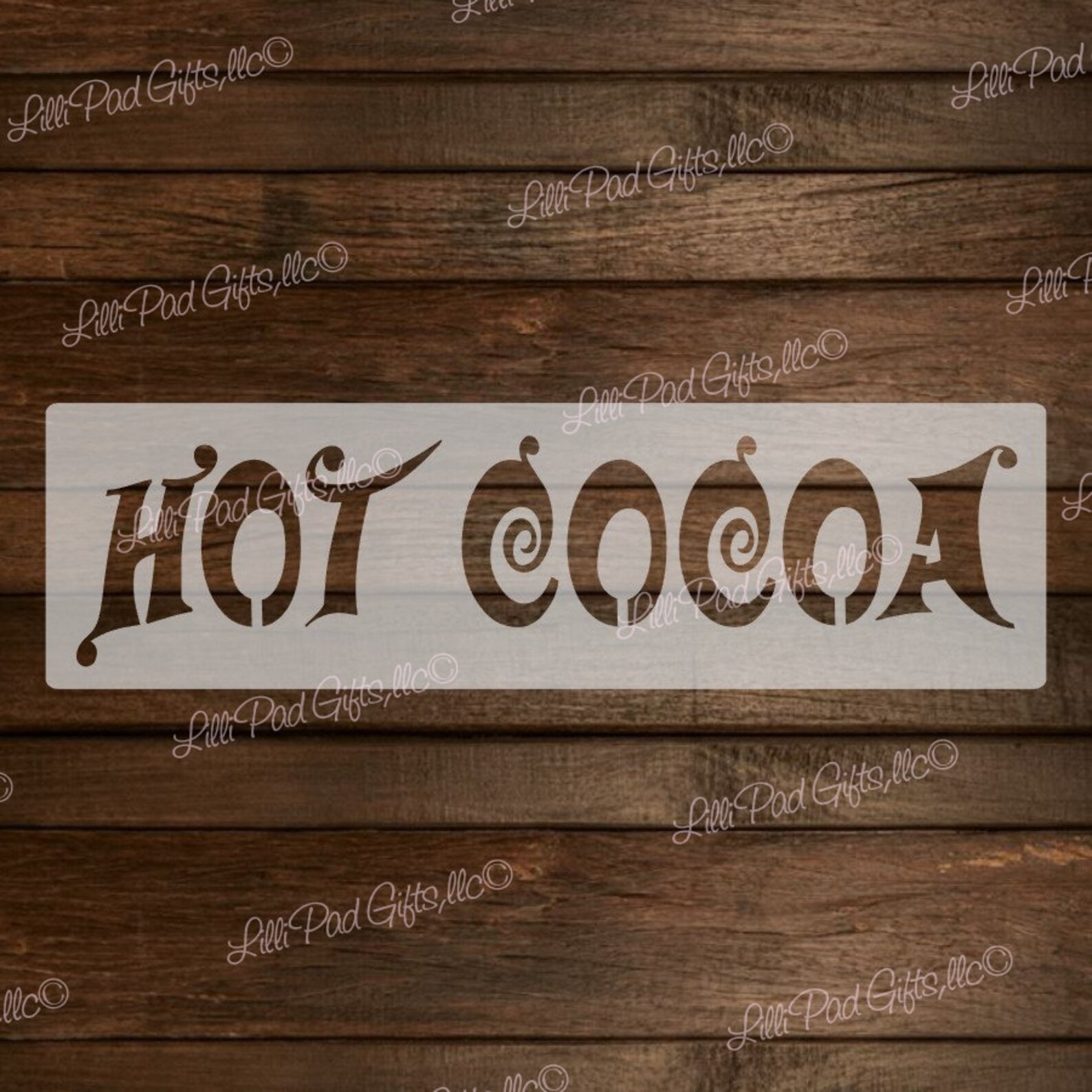 HOT COCOA 16.5x4 Re-usable Stencil Christmas Stencil Hot - Etsy