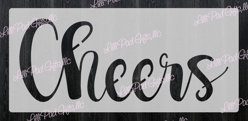 Cheers-script 10x4 Re-usable Stencil Cheers Cheer - Etsy