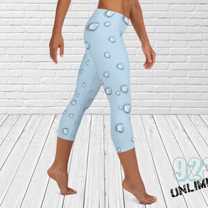Rain Drop Baby Blues Capri Leggings Rain Drop Leggings Custom Leggings ...