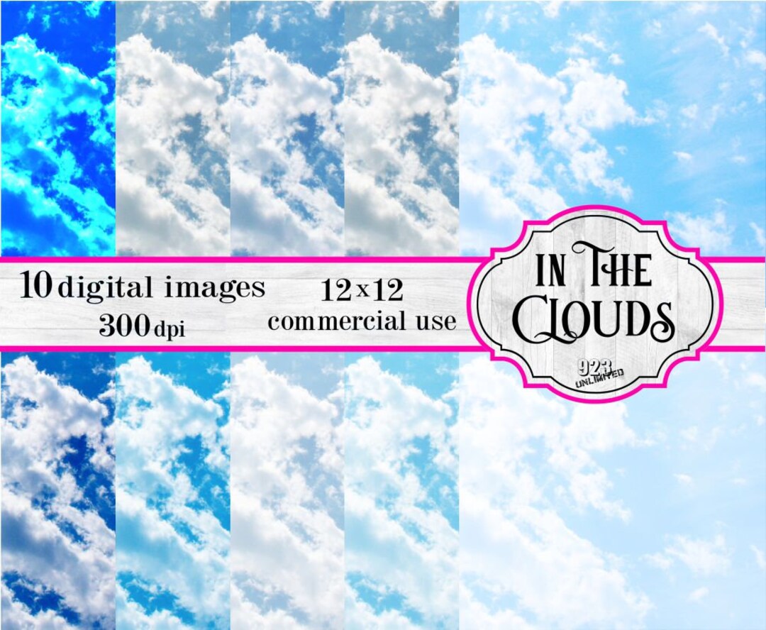 In the Clouds Papers 10 Digital Papers, Instant Download, Digital ...