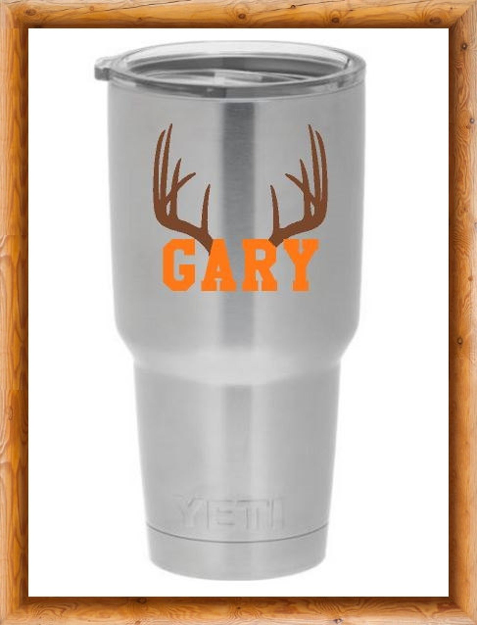 Deer Horns NAME Decal for Yeti Colsters Tumblers Coolers - Etsy